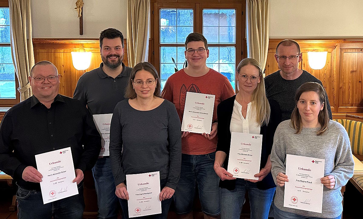 Ehrung von langjährigen Mitgliedern - Bereitschaft Hahnbach